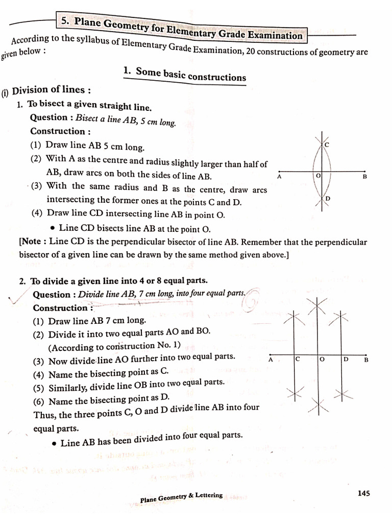 Elementary Geometry For Grade Examination 2025-26 | PDF