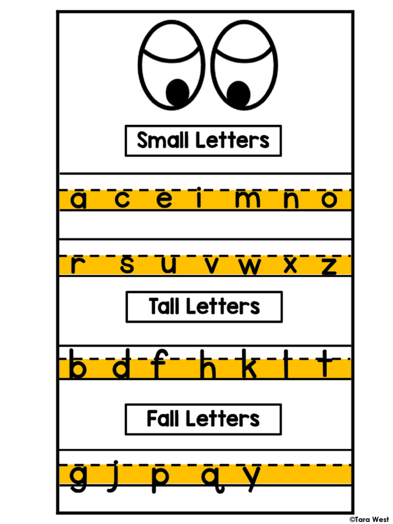 Small, Tall, Fall Letters Posters FREEBIE | PDF