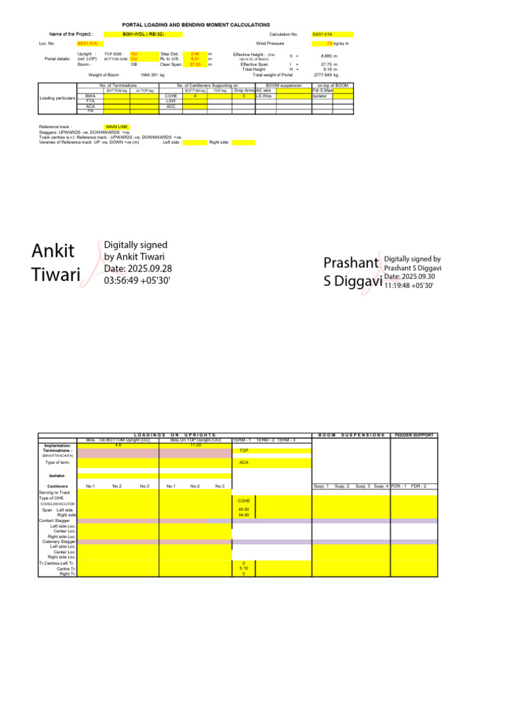 BM Cal 93-01-01a | PDF | Civil Engineering | Rail Infrastructure