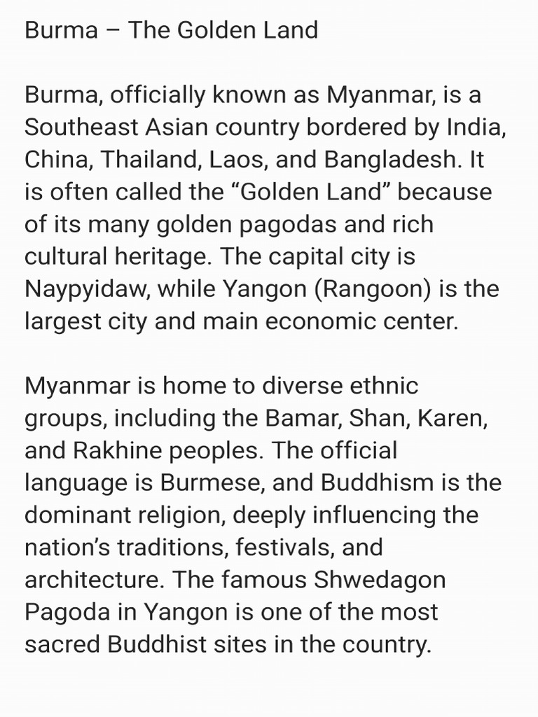 Burma As A Country - 251006 - 001122 | PDF