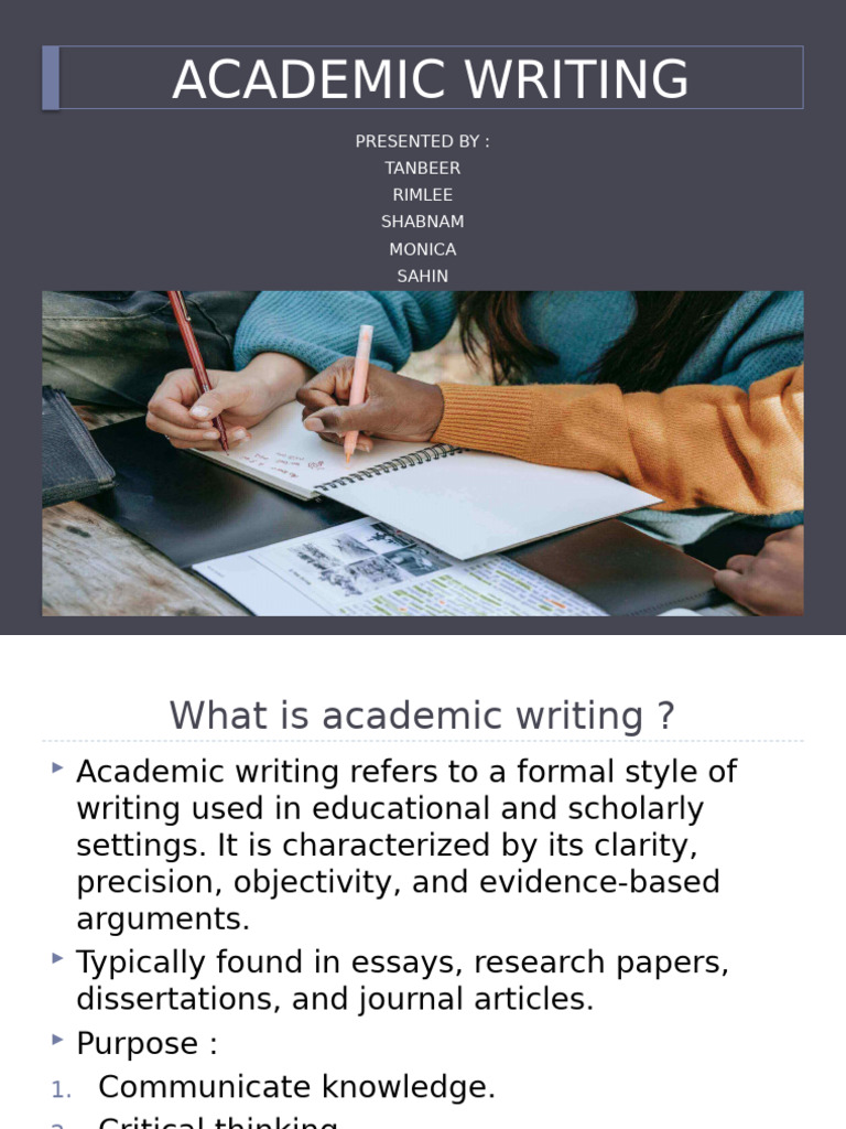 Academic Writing Presentation | PDF