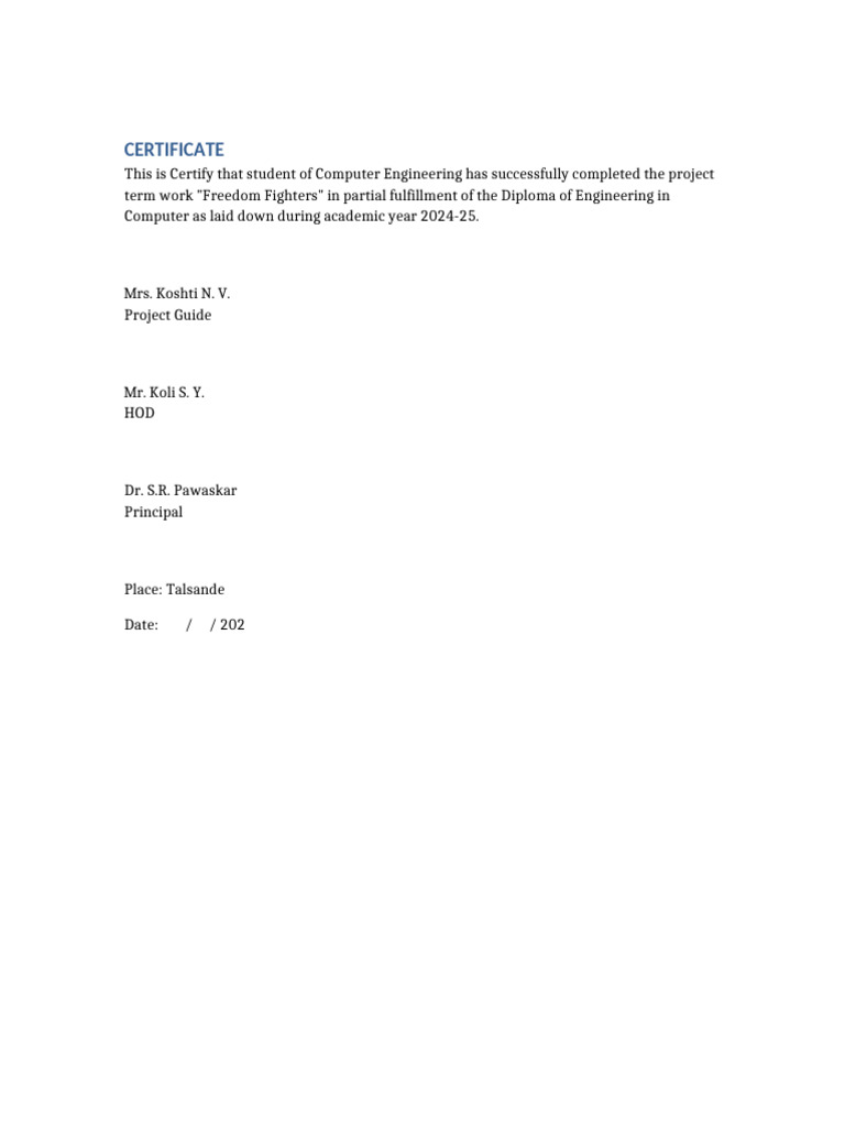 Certificate | PDF