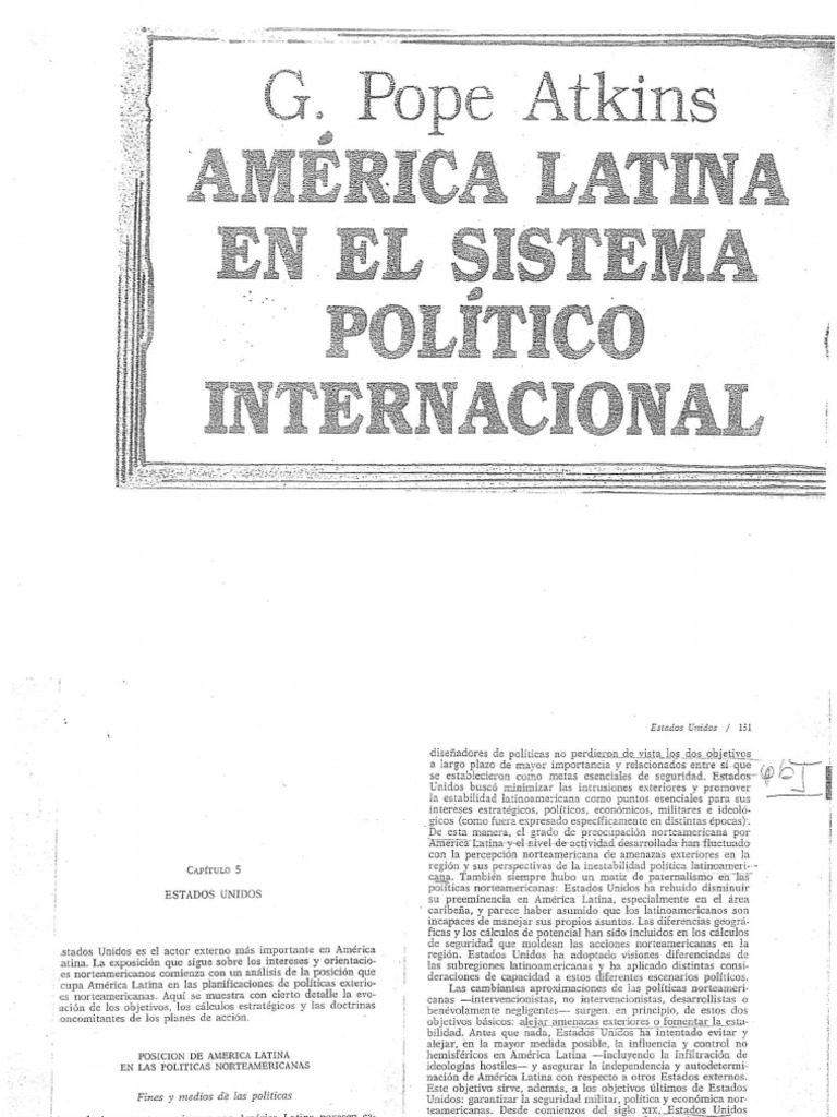 Atkins, Pope. América Latina en El Sistema Político Internacional ...
