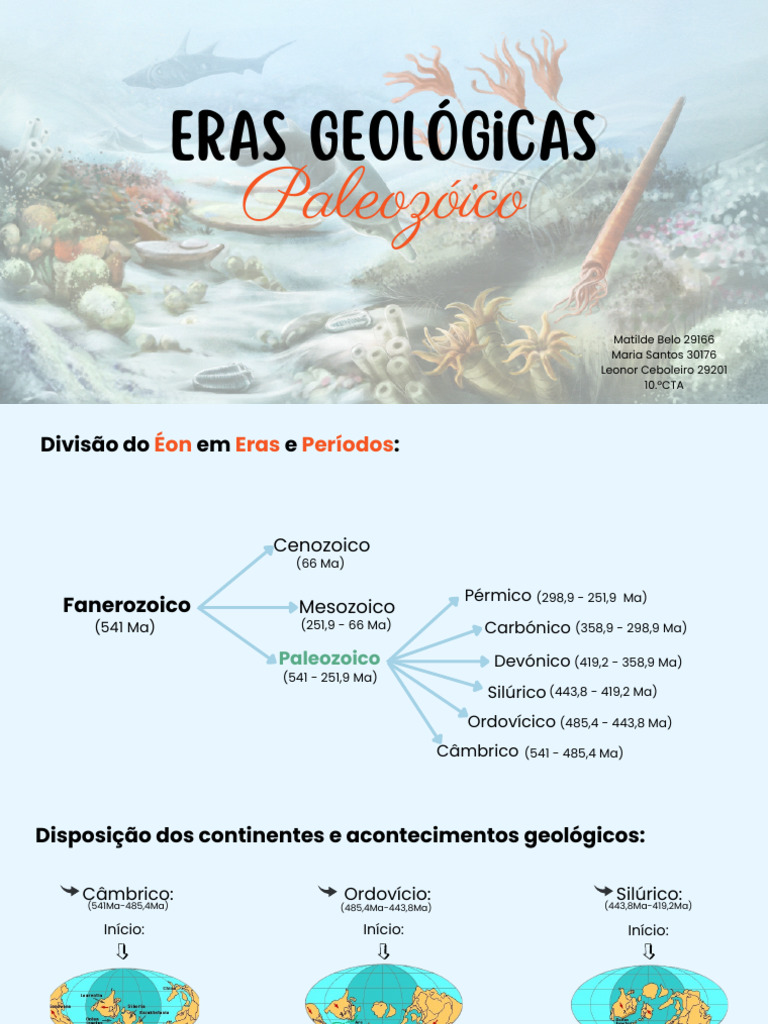 Eras Geológicas: Paleozóico e Seus Períodos | PDF | Rochas (Geologia ...