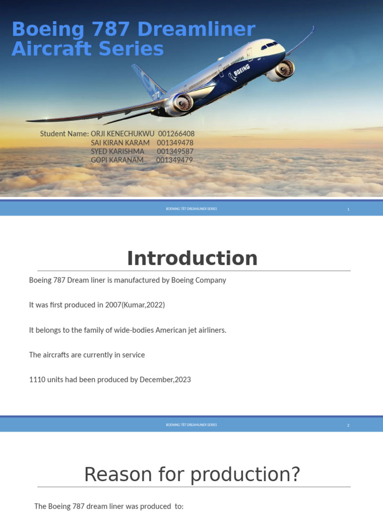 Boeing 787 Dreamliner Overview and Impact | PDF | Aircraft | Aviation