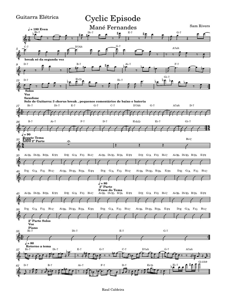 Análise Musical: Cyclic Episode | PDF | Instrumentos musicais | Pitch ...