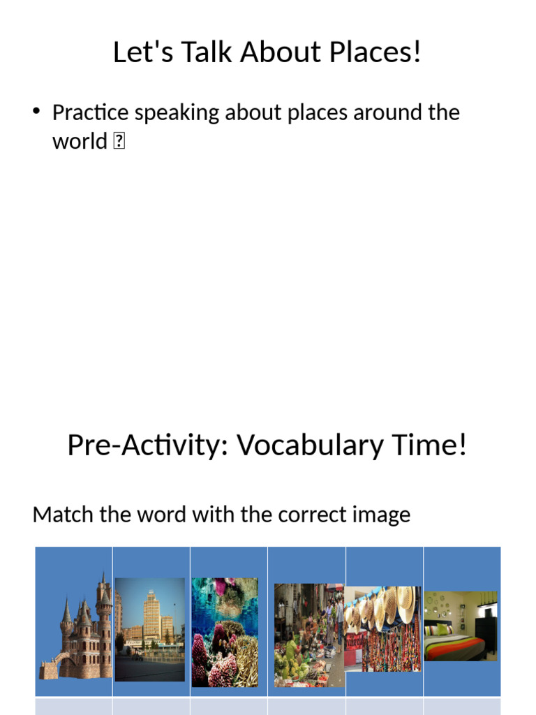 Travel Speaking Lesson | PDF