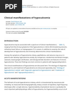 Hypocalcemia Treatment Guidelines | PDF | Vitamin D | Magnesium