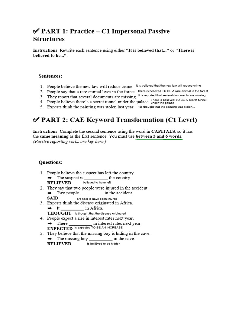 Impersonal Passive | PDF