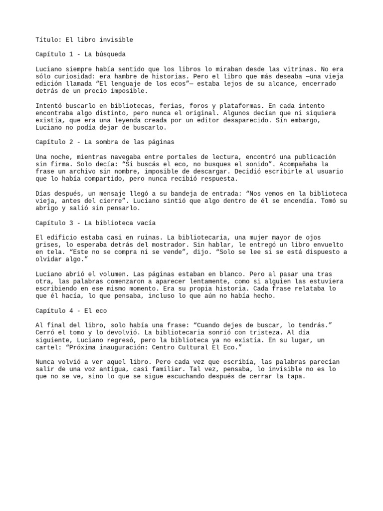 El libro invisible: búsqueda y eco | PDF