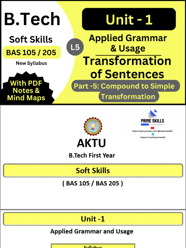 Transforming Sentences: Simple to Compound | PDF | Verb | Linguistic ...