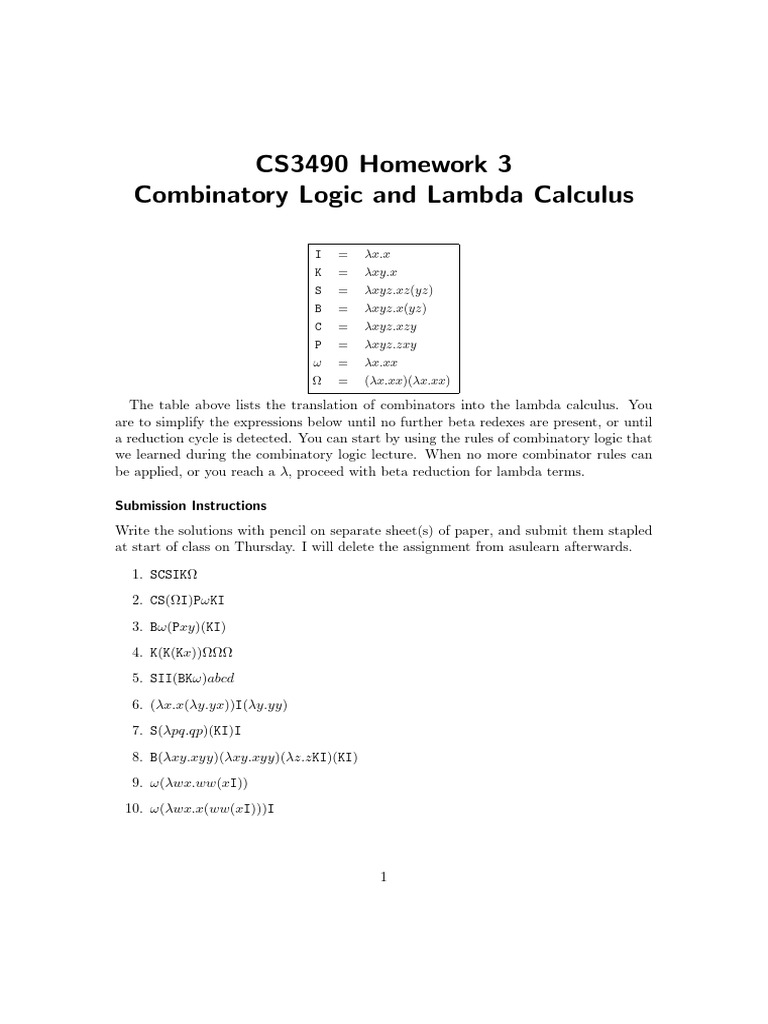Hw3 Lambda Reduction | PDF
