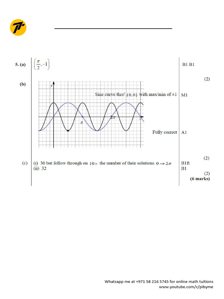 IAL Pure Math1 - CH6-Trigonometric Ratios - MS | PDF