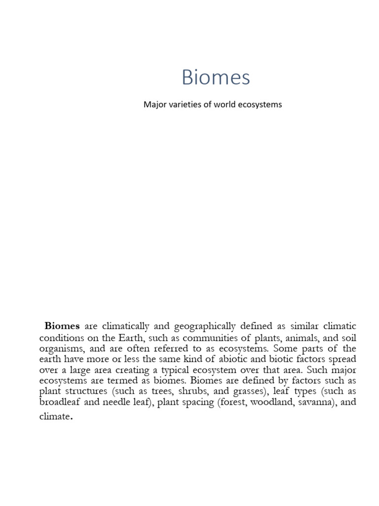 Environmental Science Lecture 11 Biome & Forestry | PDF | Forests ...