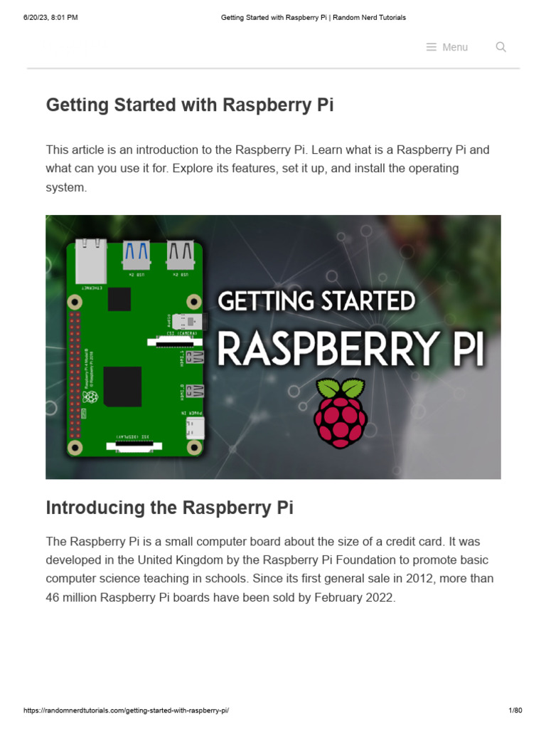 Getting Started With Raspberry Pi | PDF | Usb | Raspberry Pi