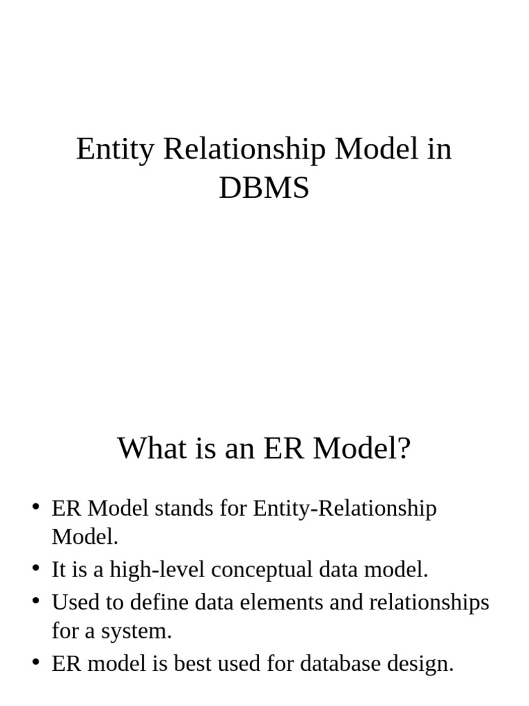 Understanding ER Models in DBMS | PDF | Databases | Conceptual Model