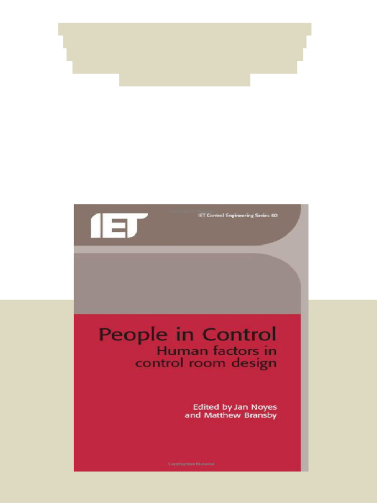 (Ebook) People in Control: Human Factors in Control Room Design (IEE ...
