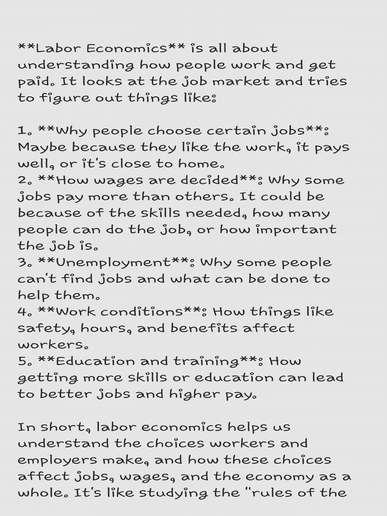 Labour Economic | PDF