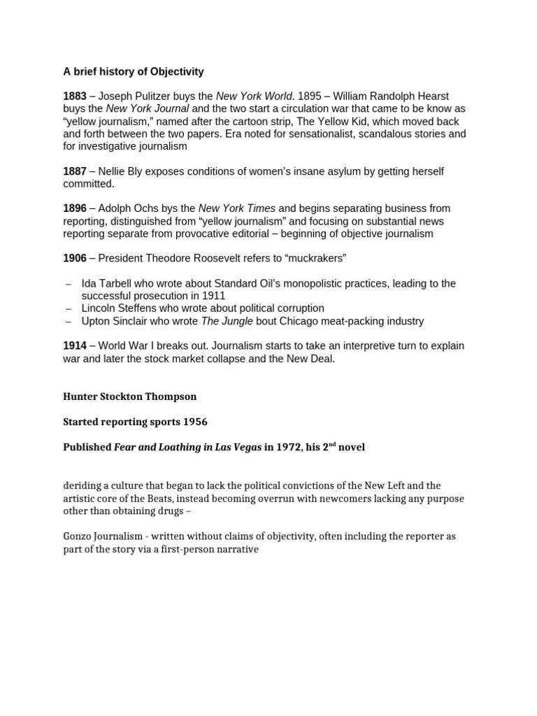 A Brief History of Objectivity | PDF