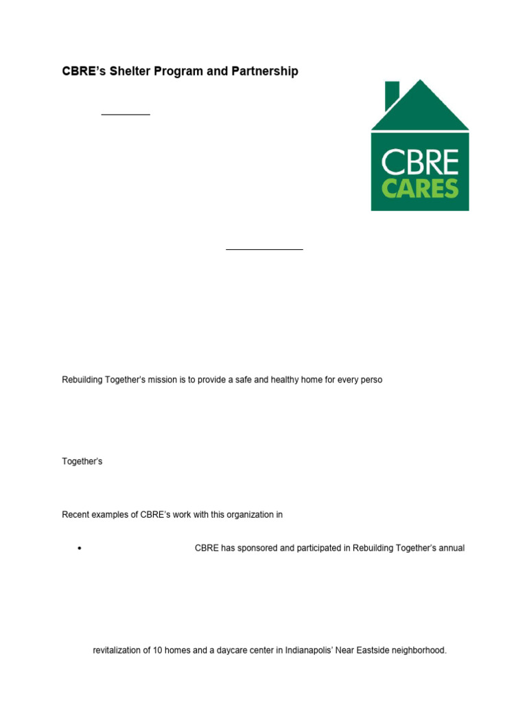 CBRE-Rebuilding Together Case Study - Final | PDF
