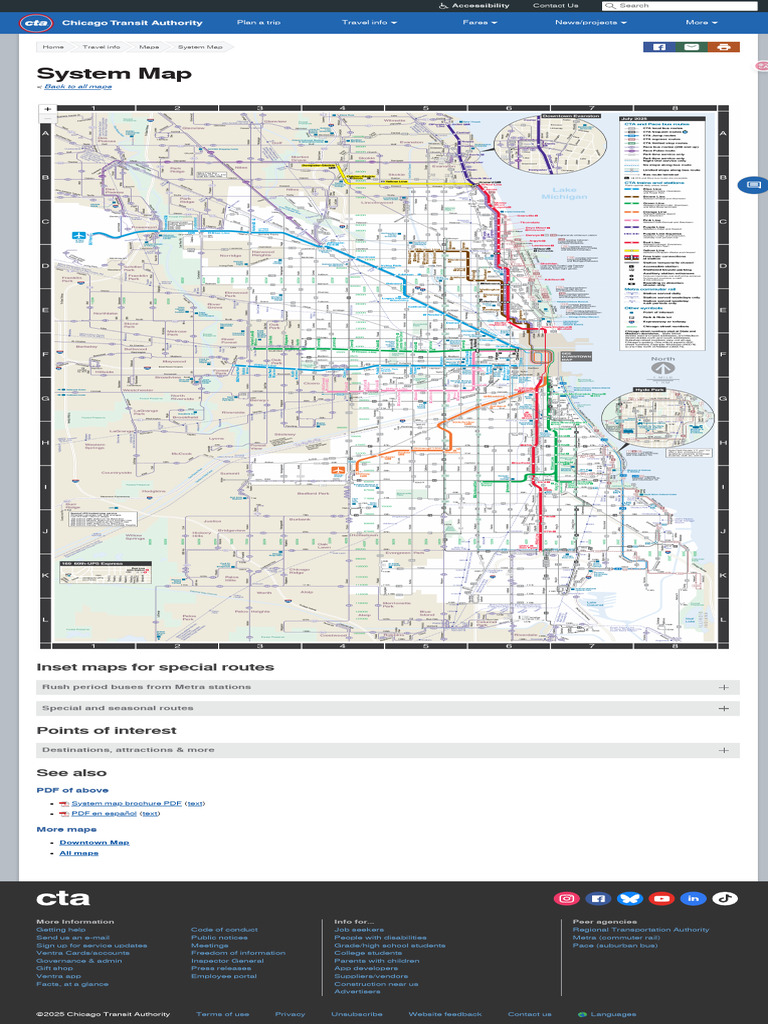 Chicago CTA System Map PDF Guide | PDF