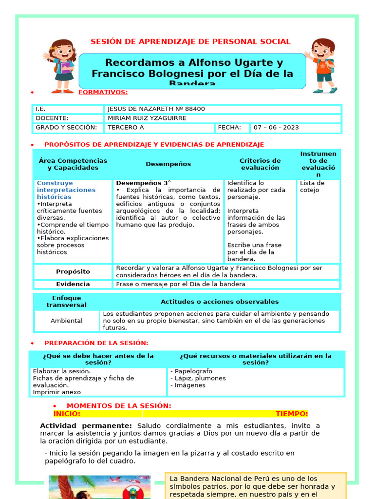 Sesion-7 Recordamos A 2 Heroes Por Dia de La Bandera | PDF