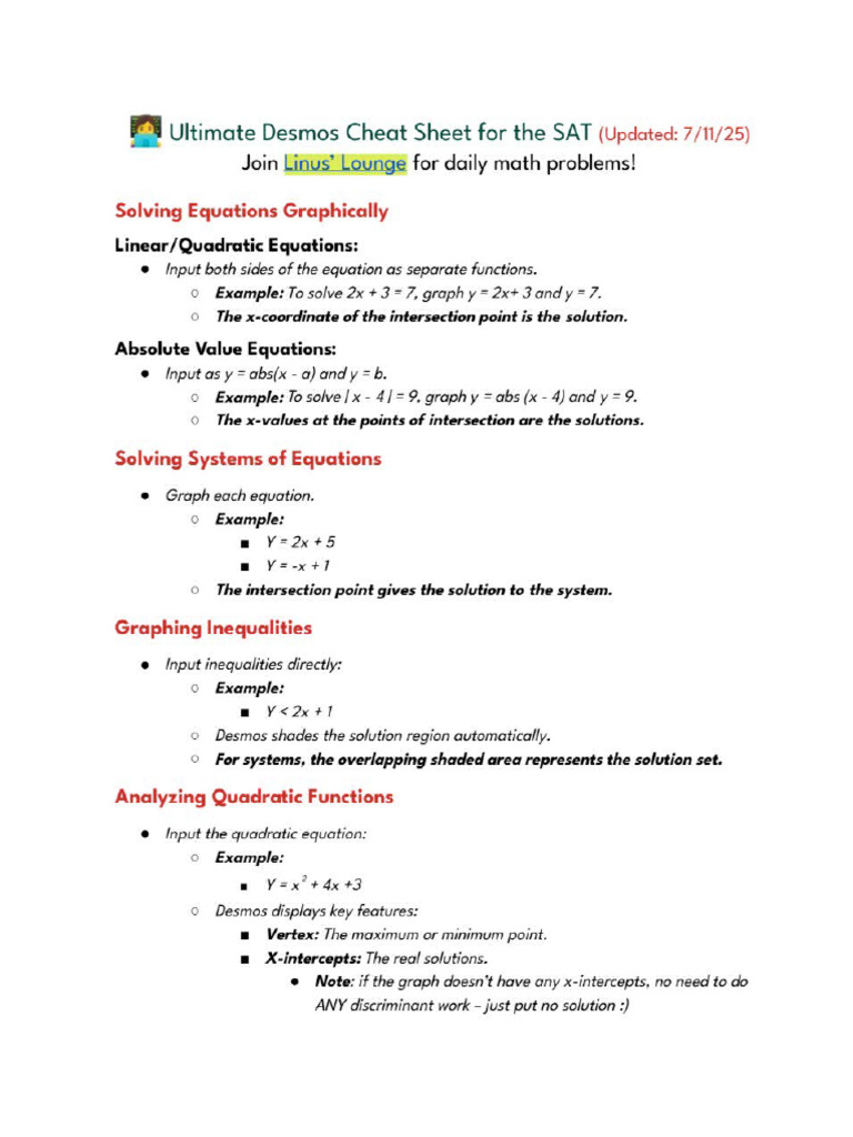 SAT Math Formula | PDF