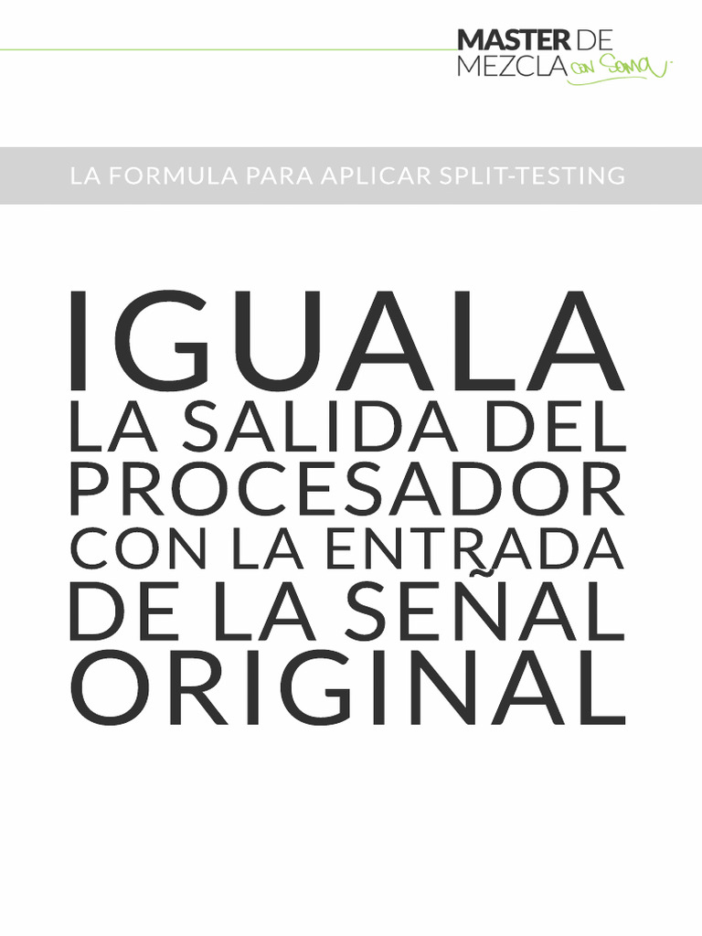 6.4 La Fórmula para Aplicar Split-Testing Correctamente | PDF