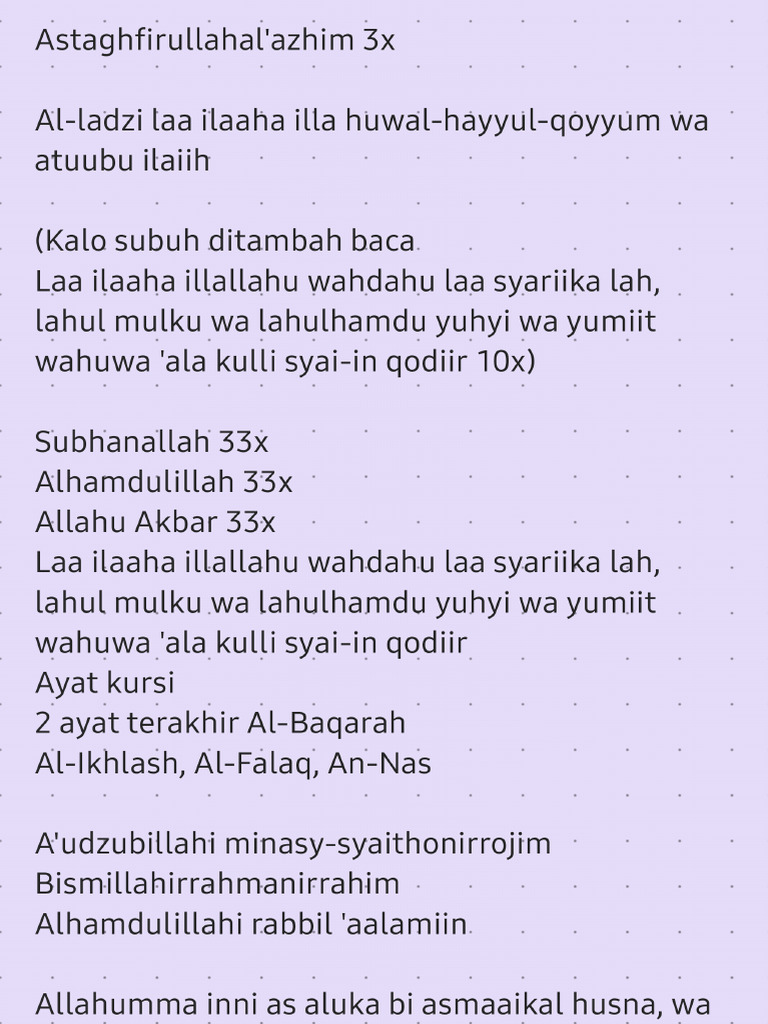 Doa Habis Sholat | PDF