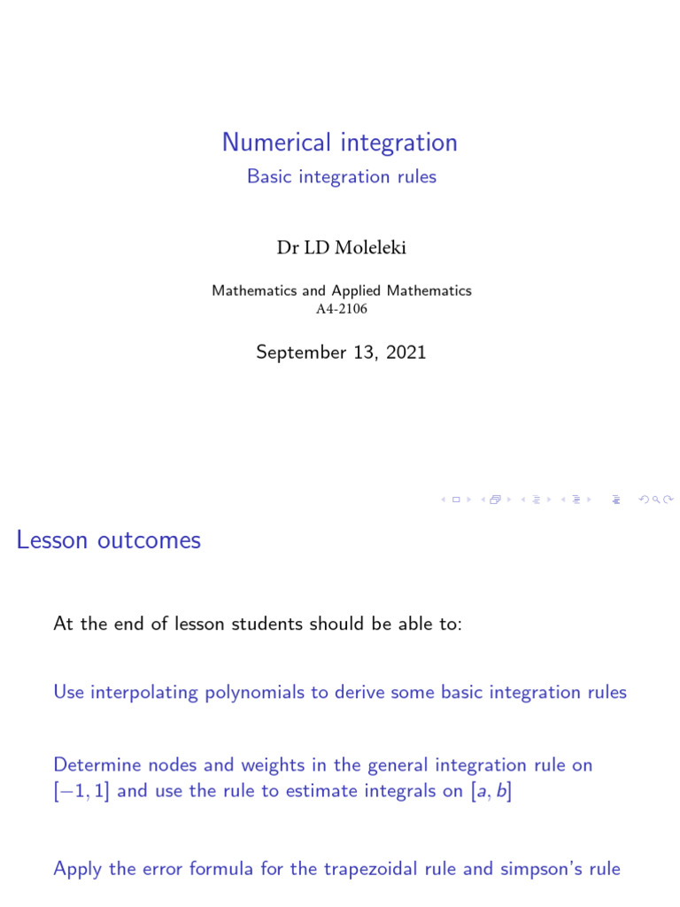 Numerical Integration Techniques Explained | PDF | Abstract Algebra ...