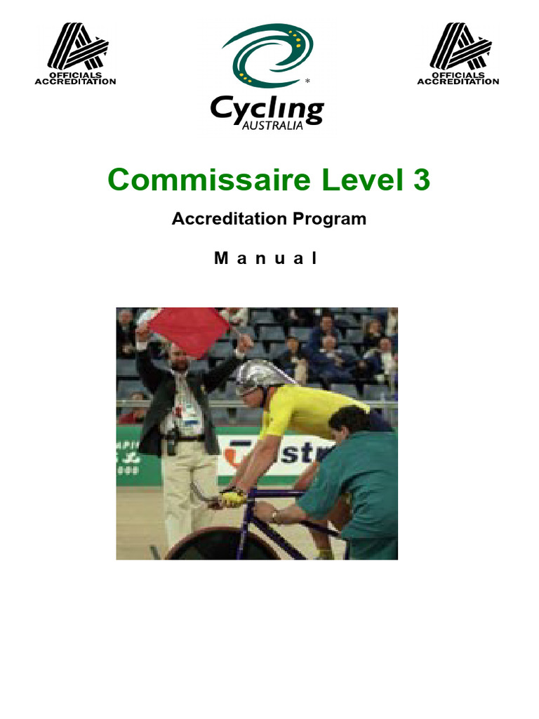 Level 3 Cycling Commissaire Manual | PDF | Risk | Risk Management