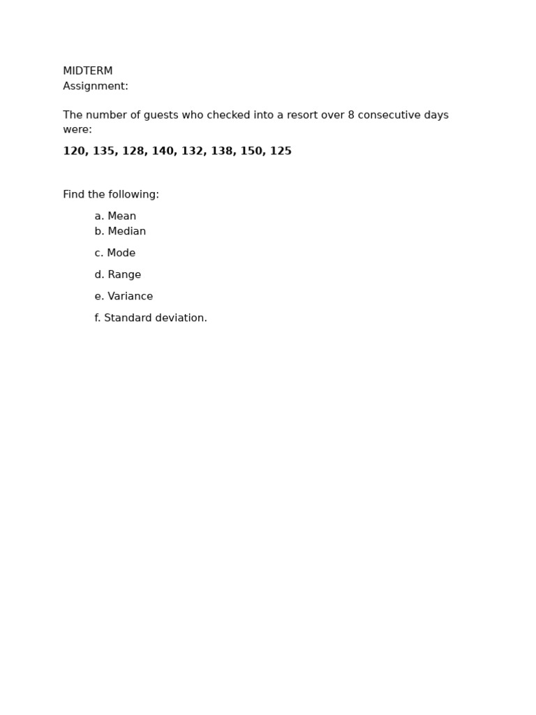 Resort Guest Statistics Analysis | PDF