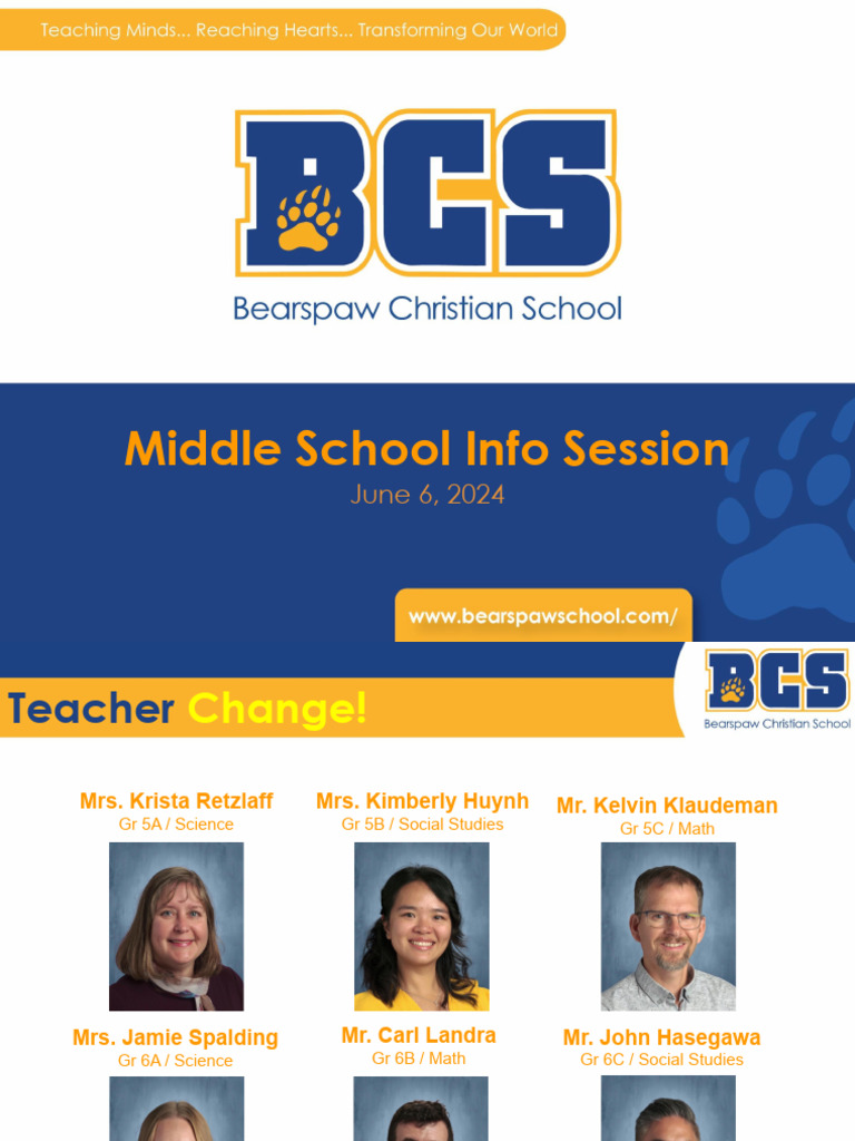 Middle School Info Session Slides - June 2024 | PDF