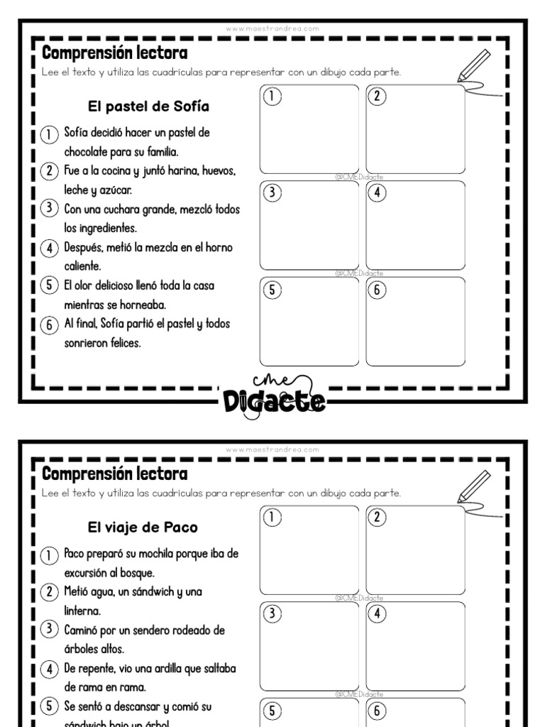 Comprension Lectora Lee y Dibuja | PDF