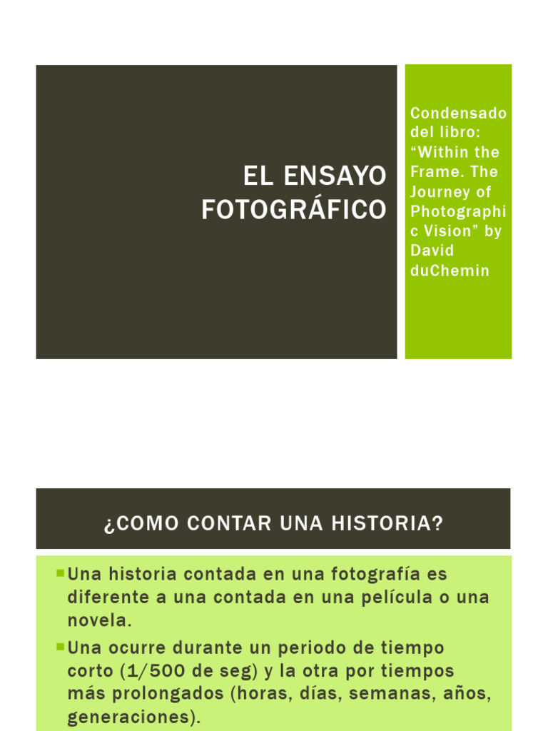 Cómo Crear un Ensayo Fotográfico | PDF