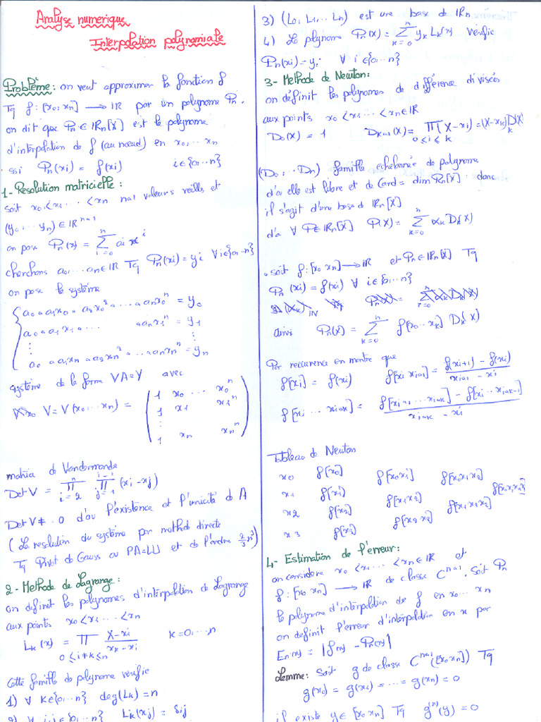 Interpolation Polynomiale | PDF