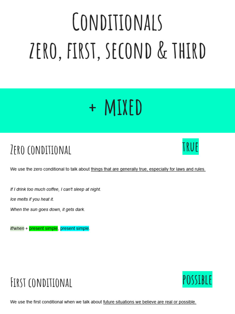 Understanding English Conditionals | PDF