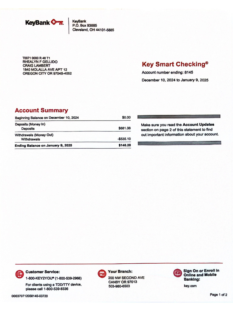 Bank Statements 3 | PDF