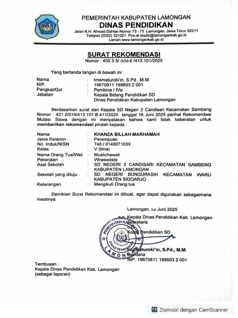 Rekomendasi Kanza | PDF