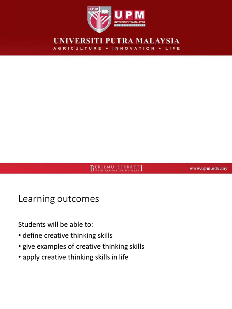 Creative Thinking Skills Overview | PDF | Creativity | Thought