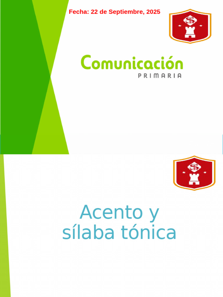 Sílaba Tónica y Átonas en Palabras | PDF