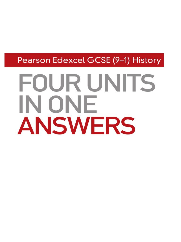 Gcse History Four Units Answer | PDF | Francis Drake | Louis Pasteur