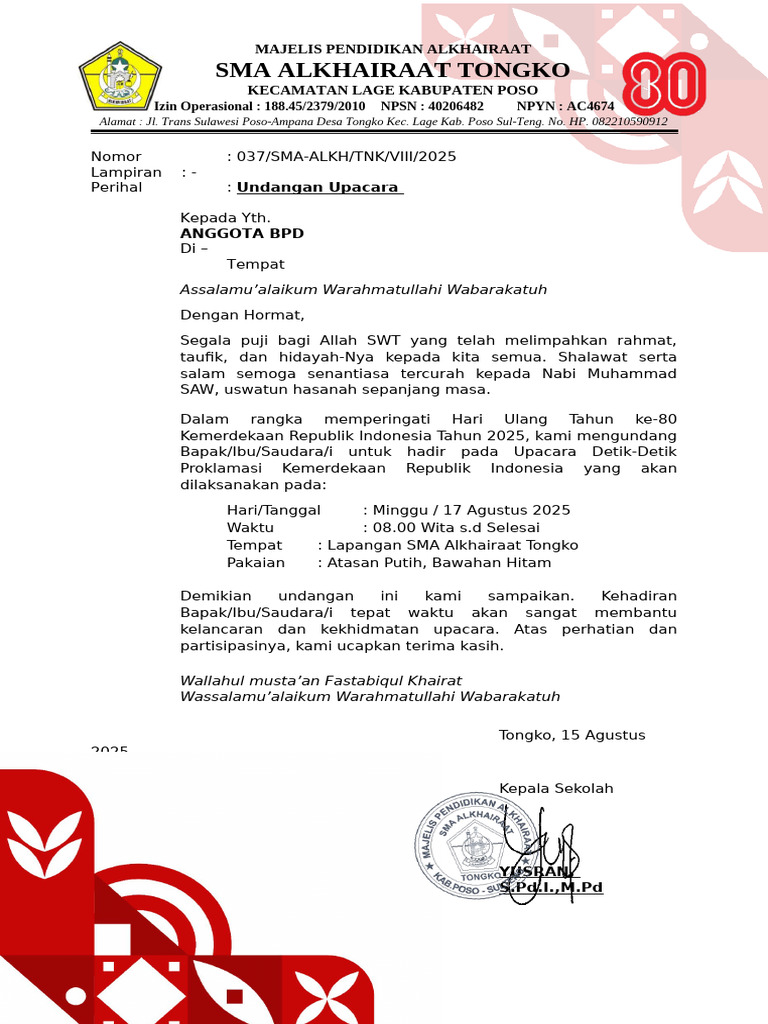 Undangan Hut Ri | PDF