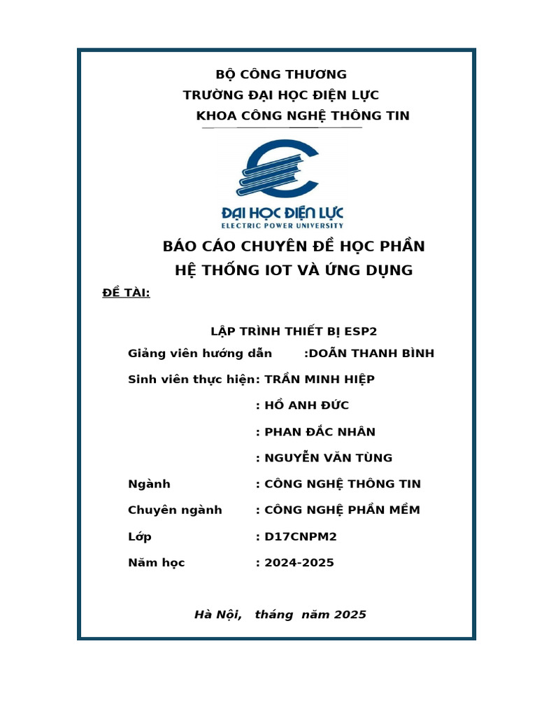 Lap Trinh Thiet Bi ESP2 | PDF