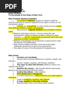 Federalist 10 Vs Brutus 1 Analysis | PDF | James Madison | Government
