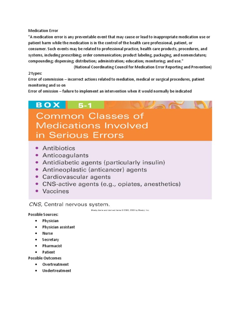 Understanding Medication Errors and Prevention | PDF | Medical Error ...