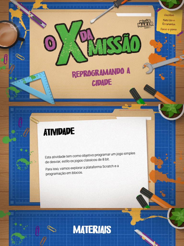 Maker - Passo a passo para criação de um jogo no scratch | PDF