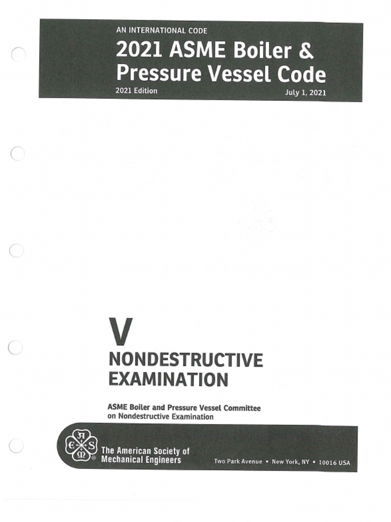ASME Section V - 2021 | PDF