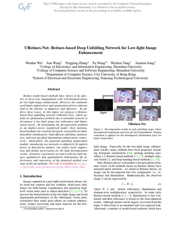Wu 等 - 2022 - URetinex-Net Retinex-based Deep Unfolding Network for Low-light Image Enhancement ...