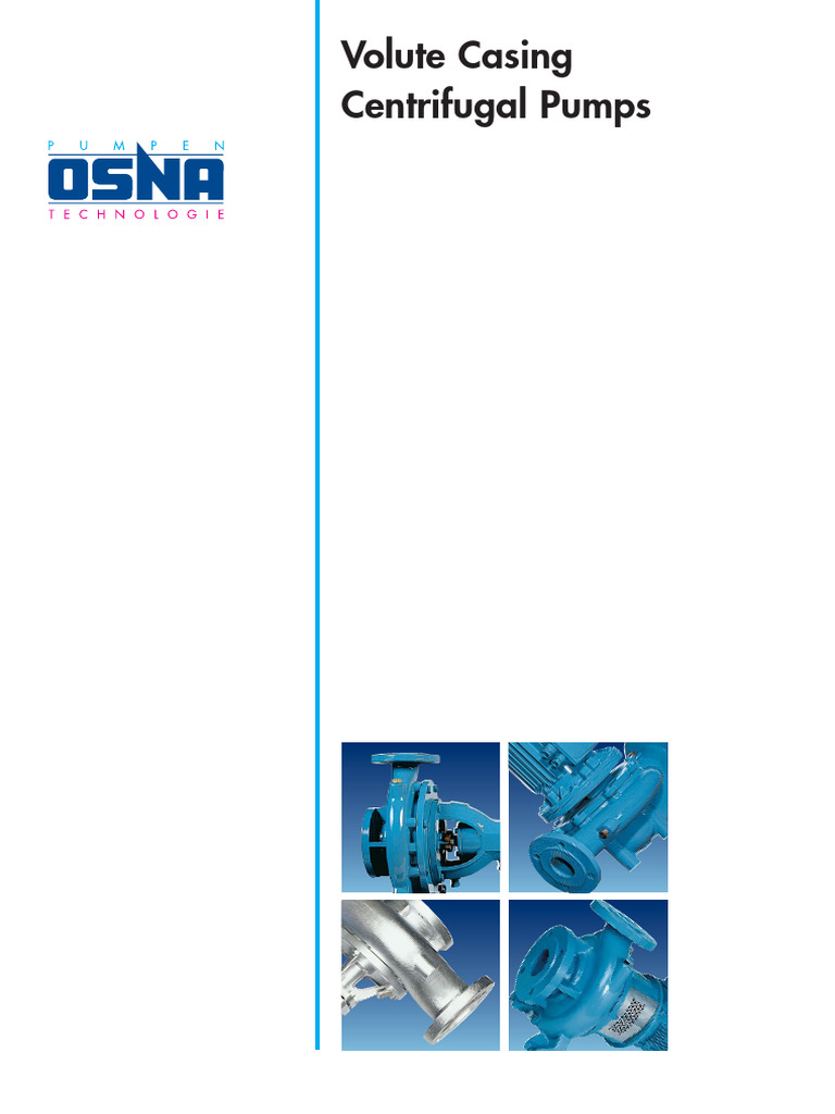 Volute Casing Centrifugal Pumps | PDF | Pump | Water